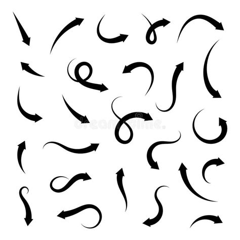 Different Arrows Set For UI UX GUI Stock Vector Illustration Of Black Flat 184831818