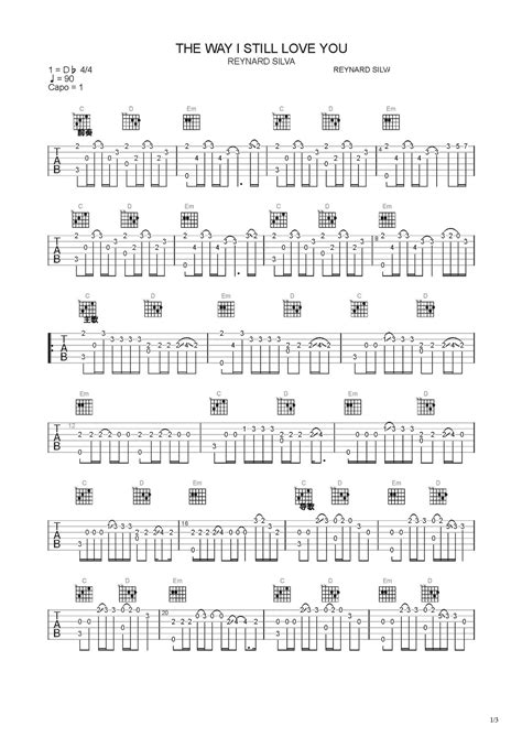 The吉他谱 指弹谱 C调 虫虫吉他