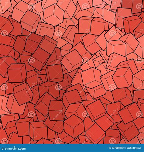 Red Cubes Templatecube Background3d Cubes Illustration