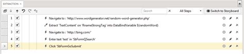 Create An Extraction Step Test Studio Dev Documentation Progress
