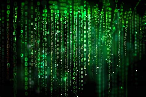 The Green Code Background Of The Matrix The Movie The Rotary Code Is Written In White Numbers
