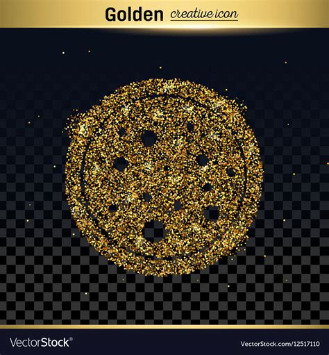 Gold Glitter Icon Royalty Free Vector Image Vectorstock