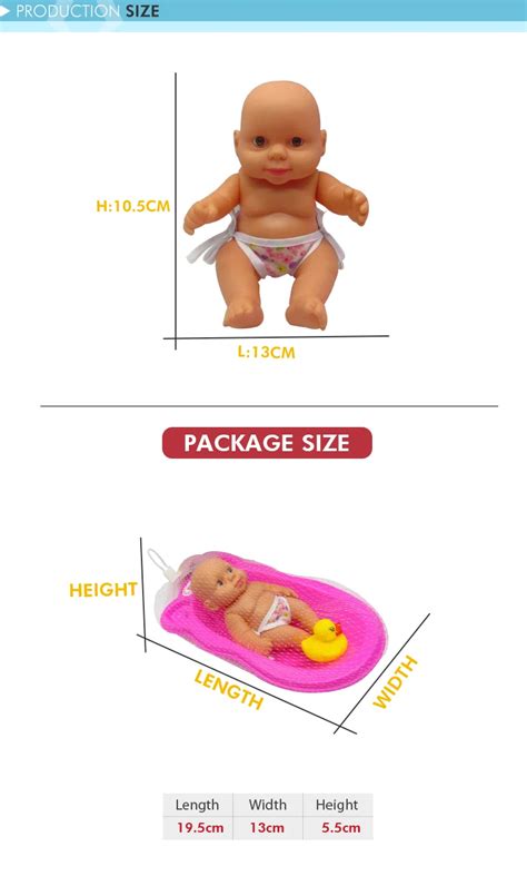 Inch Facial Expression Naked Vinyl Reborn Baby Doll With Bathtub For