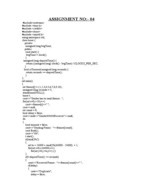 computer network lab assignment no 04 pdf