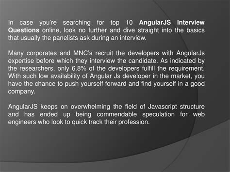 Ppt Top 10 Angularjs Interview Questions For Experience Powerpoint Presentation Id7890730