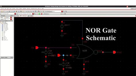 Cadence Virtuoso Nor Gate Schematic Design Part 1 Youtube