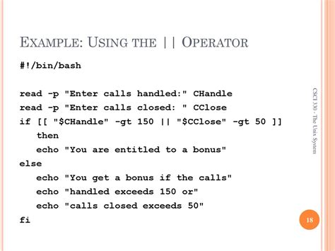 Bash Programming Csci 330 The Unix System Online Presentation