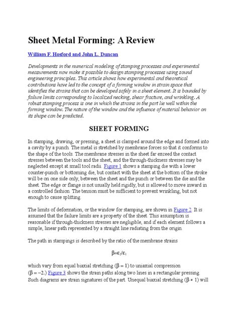 Sheet Metal Forming Pdf Deformation Engineering Yield Engineering