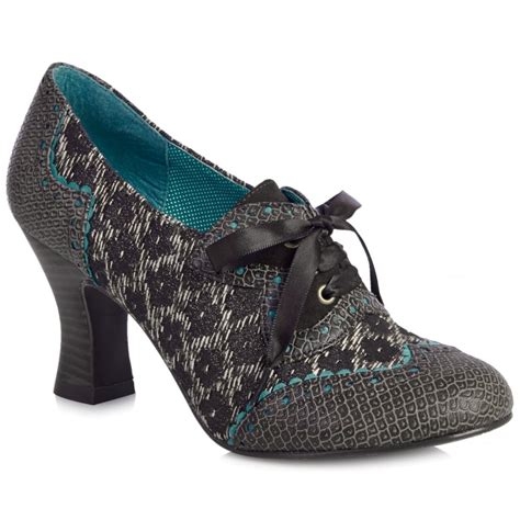 Ruby Shoo Womens Daisy Brown Lace Up Court Shoes