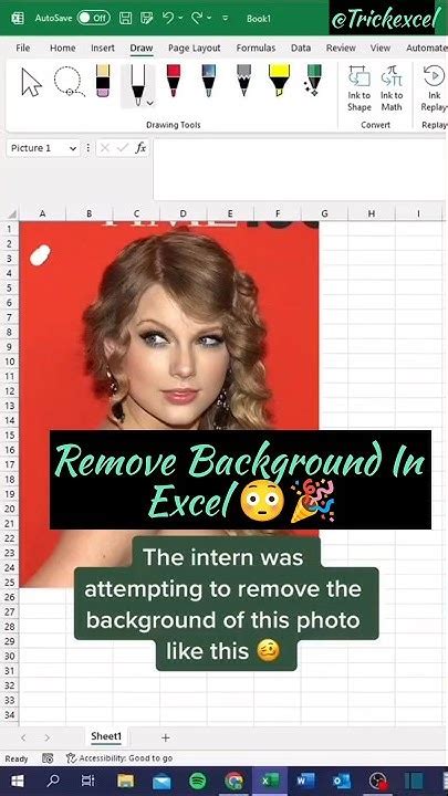 Remove Background Inexcel😳youtubeshorts Shorts Excel Msexcel