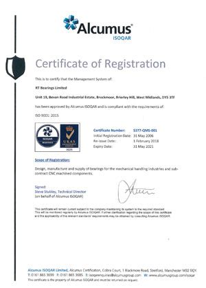 Quality Policy Statement RT Bearings