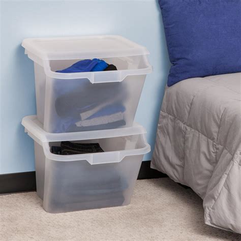 Amazon Com IRIS Stackable Storage Bins 6 Piece Home Kitchen