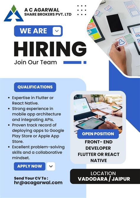 Hiring Frontenddeveloper Flutter Reactnative Mobiledevelopment Jobopportunity