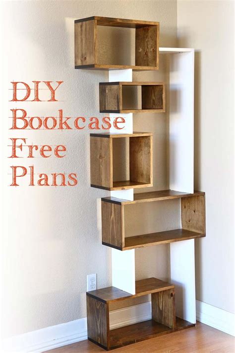 How To Build An Offsetting DIY Bookshelf TheDIYPlan Bookcase Diy