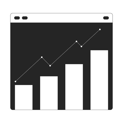 Data Bar Graph Line Webpage Black And White 2d Line Cartoon Object Analysis Analytics