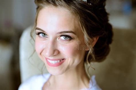 Female Portrait Of Cute Lady Indoors Stock Photo Image Of Blonde Closeup 119311312