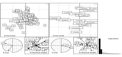The Results Of The Analysis Of Rlq X Axis Rlq 1 Axis Y Axis Download Scientific Diagram