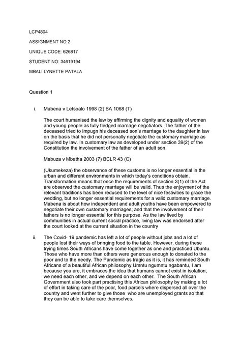 LCP Assignment Long Questions LCP ASSIGNMENT NO UNIQUE CODE Babe NO