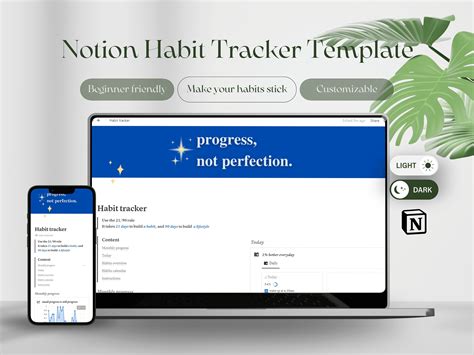 Automated Notion Habit Tracker Template Track Your Habits Building