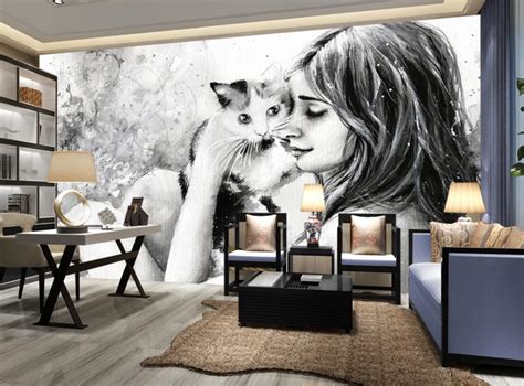 دختر و گربه