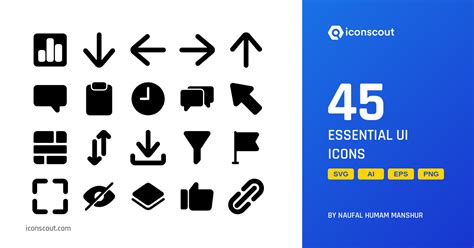 Download Essential UI Icon Pack Available In SVG PNG Icon Fonts