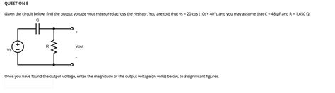 Solved Given The Circuit Below Find The Output Voltage Vout Chegg