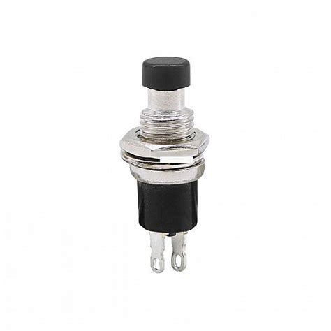 Push Through Black Button Switch PBS 110