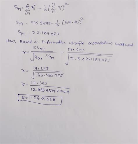Solved Based On The Data Shown Below Calculate The Correlation Course Hero