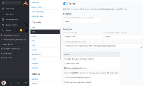 Form — Zammad Admin Documentation Documentation