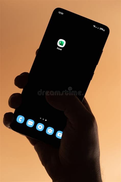 Open Microsoft Excel On Smartphone Editorial Photo Image Of Internet Holding 261355451