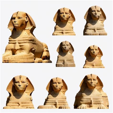 Premium Vector Sphinx Vector Set White Background Isolated