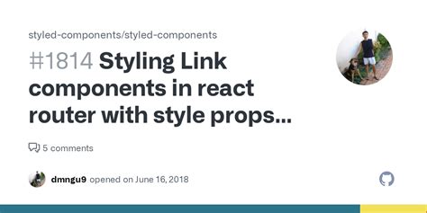 Styling Link Components In React Router With Style Props Has Warning About Unknown Props On A