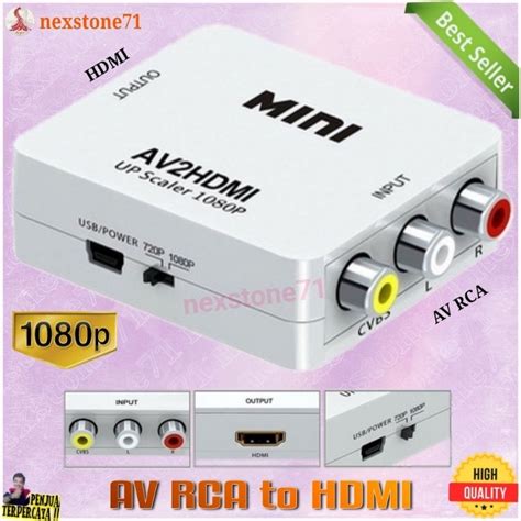 Jual Converter AV RCA To HDMI Input AV To Output HDMI 1080p Shopee Indonesia