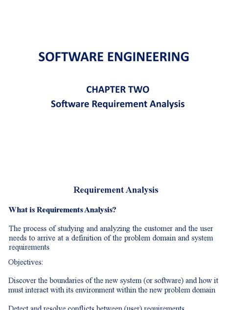 Chapter 2 Software Requirement Analysis And Specification 2212018