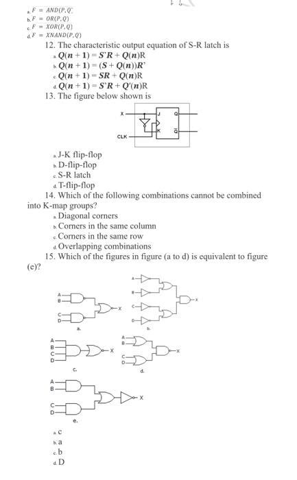 Solved 1 Which Logic Gate Is Universal And Functionally