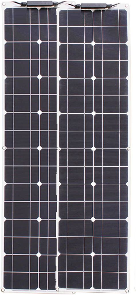 Amazon ソーラーパネル 50W 防水太陽光発電パネルキット柔軟なストリップ形状単結晶セル柔軟な薄膜軽量50W 100W