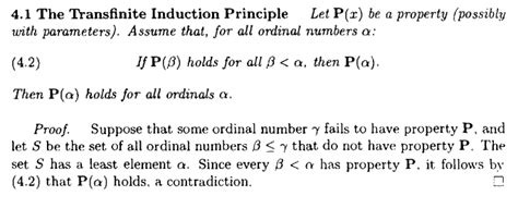 Solution Verification Explain Why Transfinite Induction Does Not