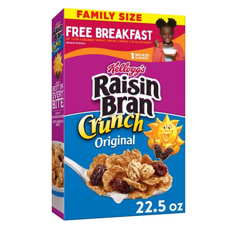 Kelloggs Raisin Bran Crunch Original Cold Breakfast Cereal 225 Oz