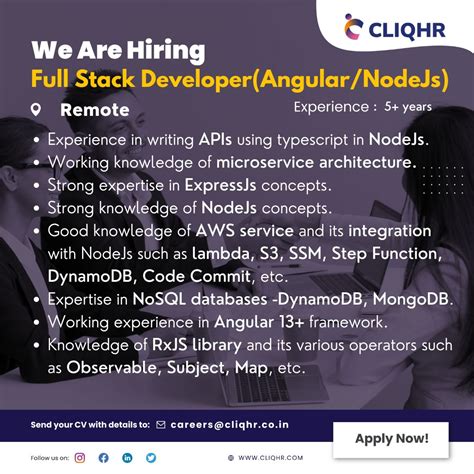 Workfromhome Fullstackdeveloper Fullstackdeveloperjobs Dotnetdeveloper Cliqhr Recruitment