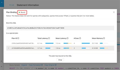 Statement Execution Details Of Tidb Dashboard Tidb Docs