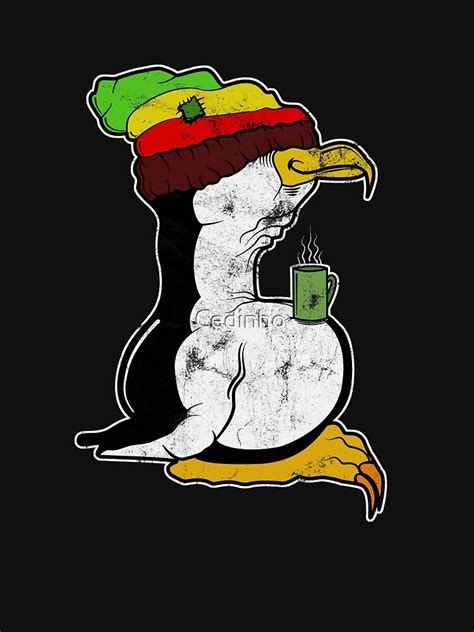 Retro Tux Linux Penguin Drinking Coffee Programmer Hacker