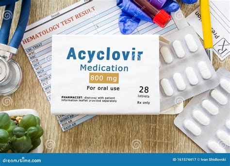 Acyclovir Medication As International Nonproprietary Or Generic Name Concept Photo Packaging Of