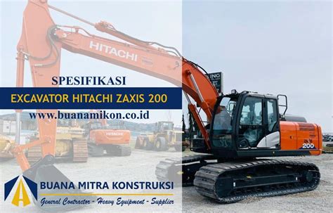 Spesifikasi Excavator Hitachi Zaxis Terlengkap Buanamikon