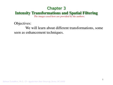 Ppt Spatial Domain Processing Intensity Transformations And Filtering Powerpoint