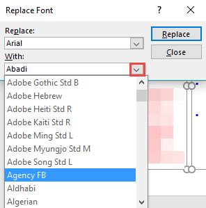 Replace Fonts In PowerPoint 2016 For Windows