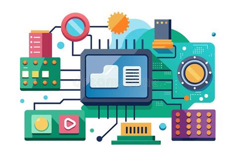 A Computer Processor Is Surrounded By Various Electronic Components In A Tech Setting Firmware