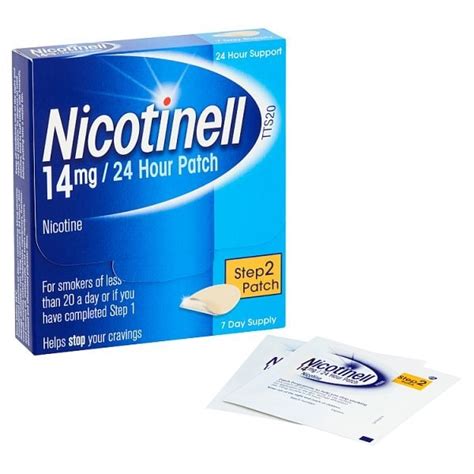 Nicotinell 14mg 24 Hour Patch Step 2 7 Day Supply Health Superdrug