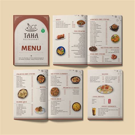 Spirah Creative Menu Design For Taha Restaurant 🍗🥘 Facebook