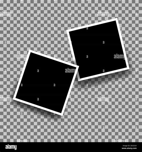 Realistic Polaroid Photo Template Photo Frame Mock Up With Shadow Vintage Card Vector