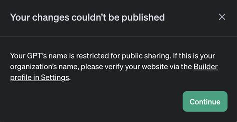 Your Gpts Name Is Restricted For Public Sharing Plugins Actions Builders Openai Developer